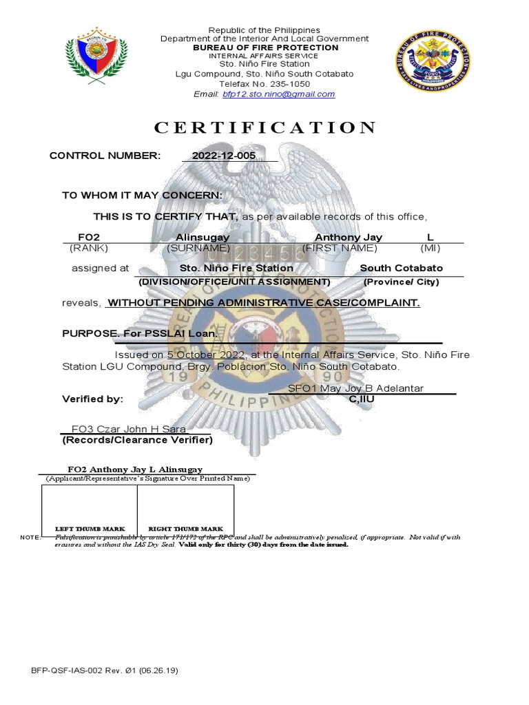FO2 Alinsugay (IAS) | PDF