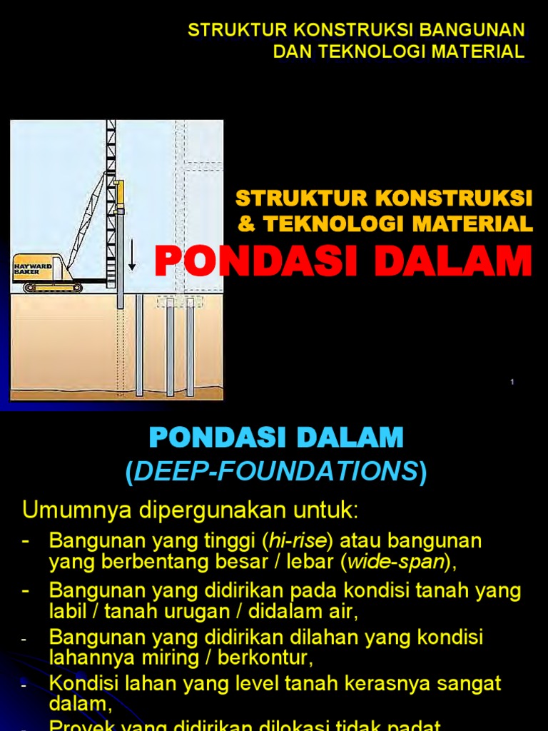 Pondasi Dalam | PDF