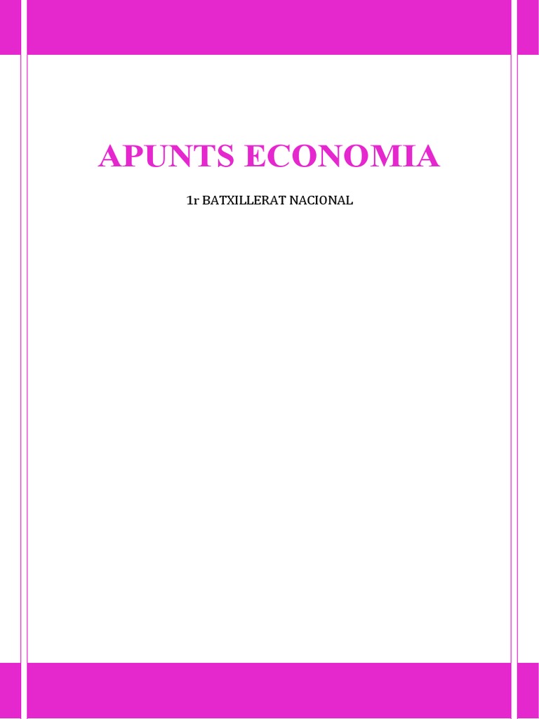 Economía Apunts | PDF
