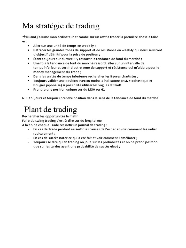 Stratégie de Trading Efficace | PDF | Affaires | Droit
