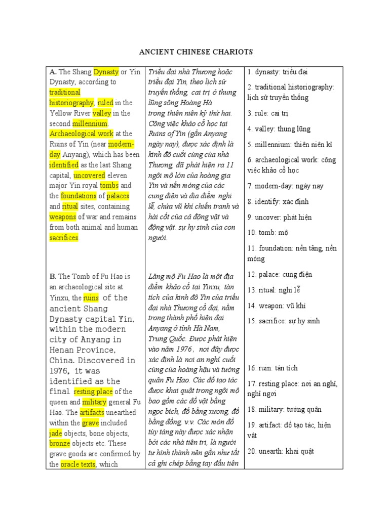 Ancient Chinese Chariots | PDF