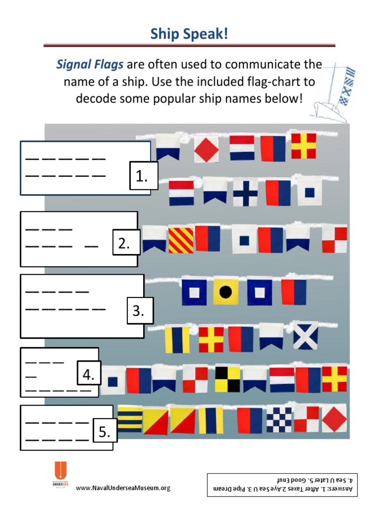 Decoding Signal Flags Activity | PDF