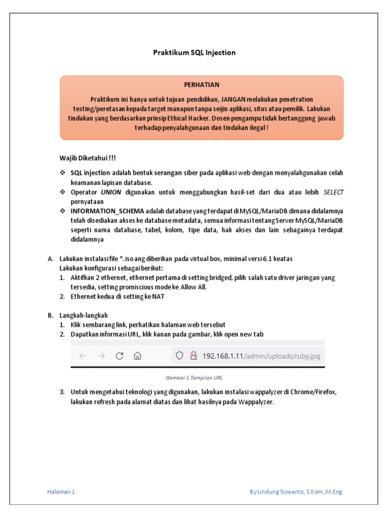 12 Praktikum SQL Injection | PDF