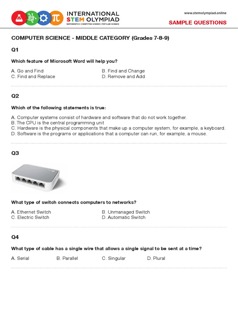 COMPUTER SCIENCE MIDDLE CATEGORY Grades 7-8-9-1 | PDF