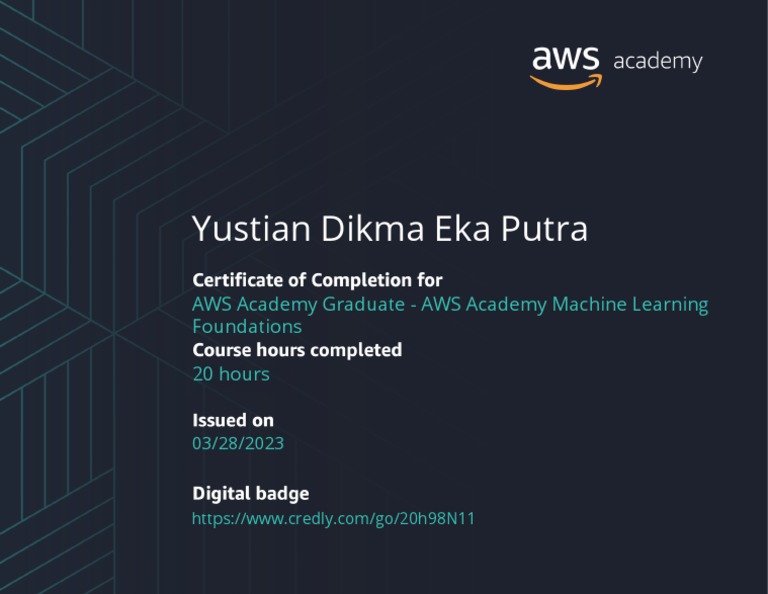 AWS Academy Graduate AWS Academy Machine Learning Foundations ...