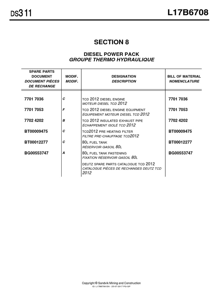 S08 Diesel Power Pack | PDF