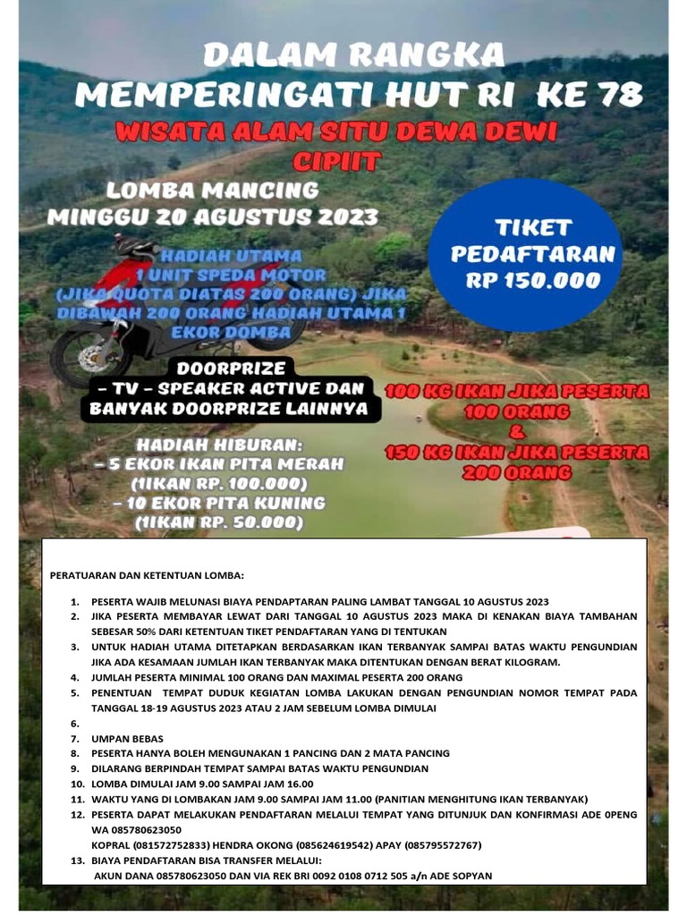 PERATUARAN DAN KETENTUAN LOMBA mancing OK | PDF