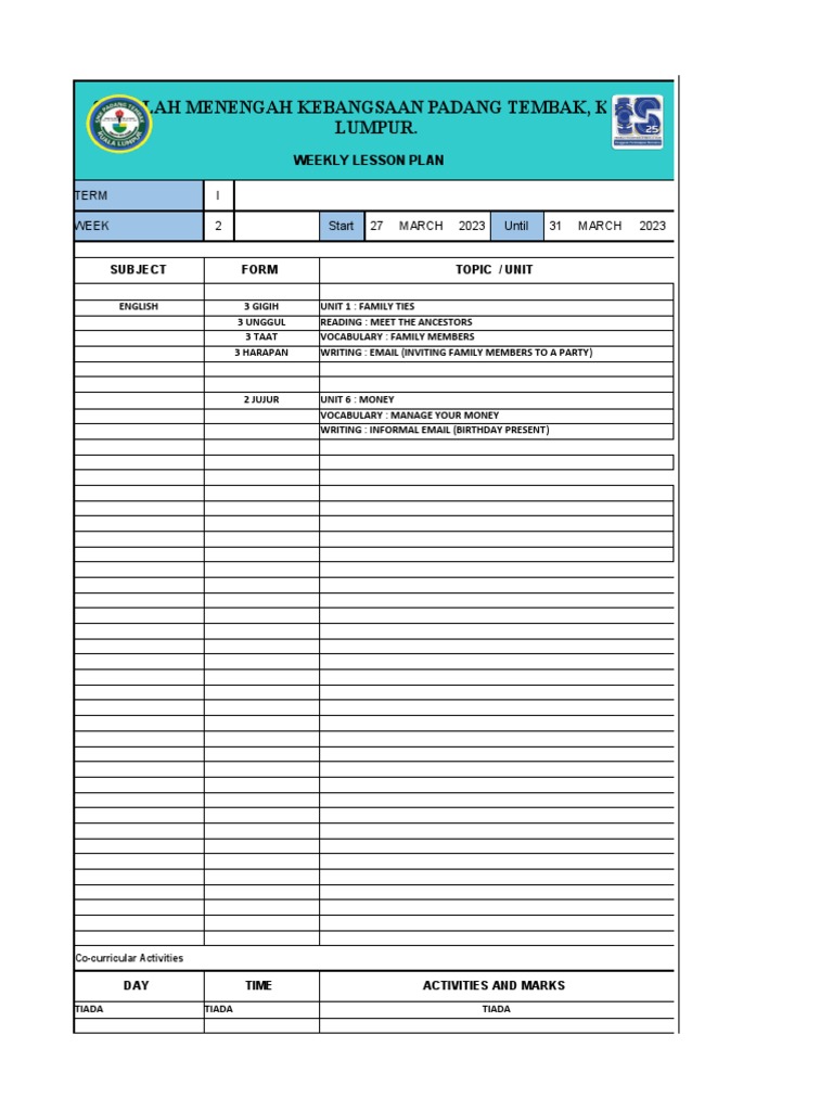 Erph w2 (Nazrol Abdullah) | PDF | Lesson Plan | Project Based Learning