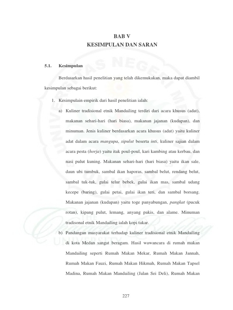 Bab 5 Kesimpulan Dan Saran | PDF
