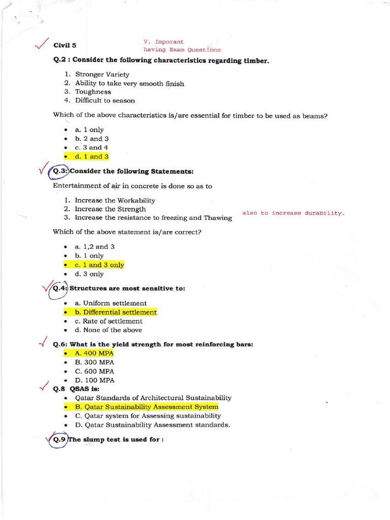 UPDA/MMUP-Civil Questions | PDF