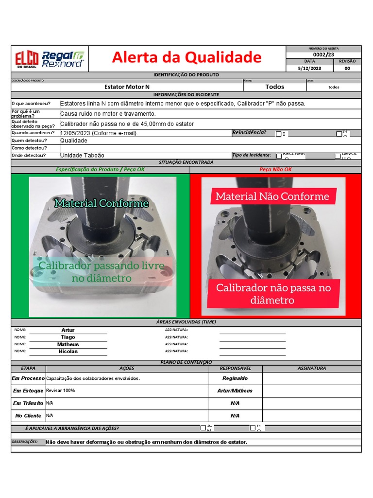 Alerta Qualidade 2 | PDF