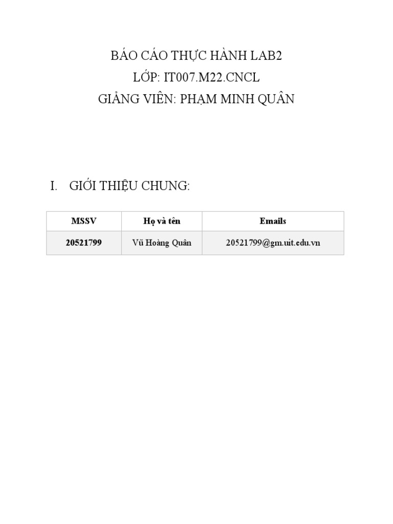 Báo Cáo TH C Hành HDH | PDF