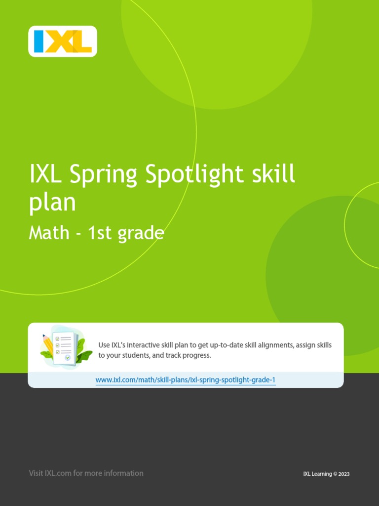 4.ixl Spring Spotlight Grade 1 | PDF