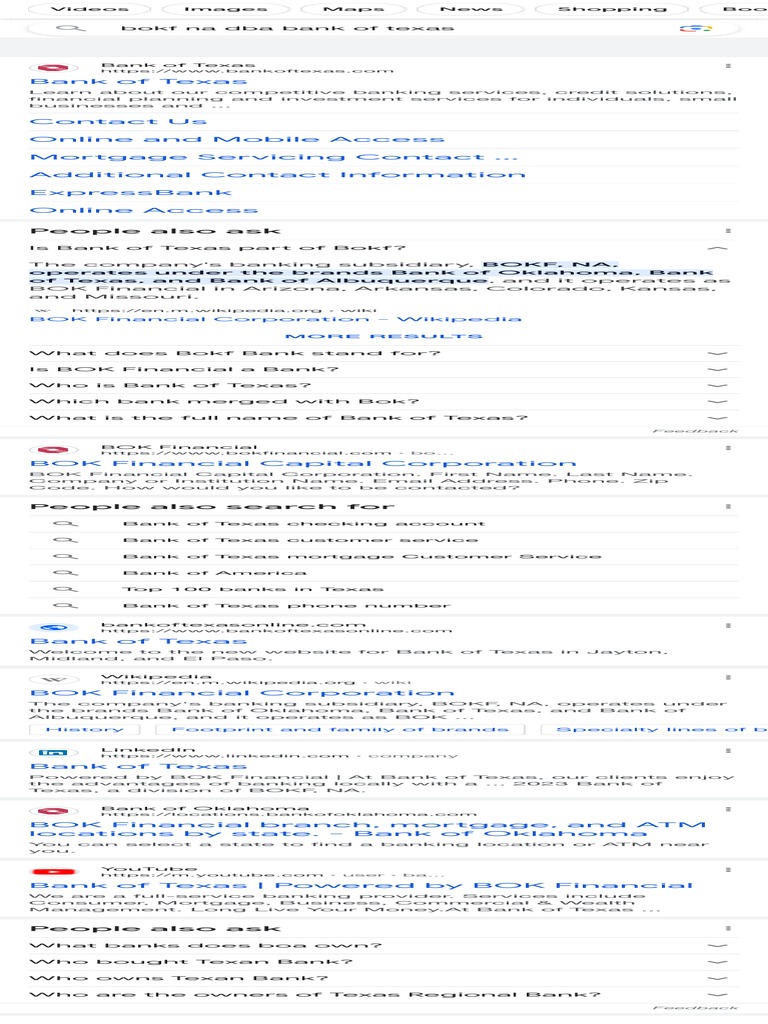 Bokf Na DBA Bank of Texas - Google Search | PDF | Banks | Business ...