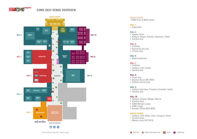 ESMO Congress 2023 Venue Floorplan 2D Overview | PDF | Room