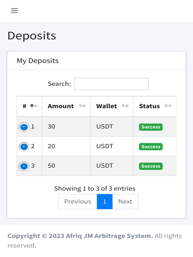 Afriq JM Arbitrage System - Deposits | PDF