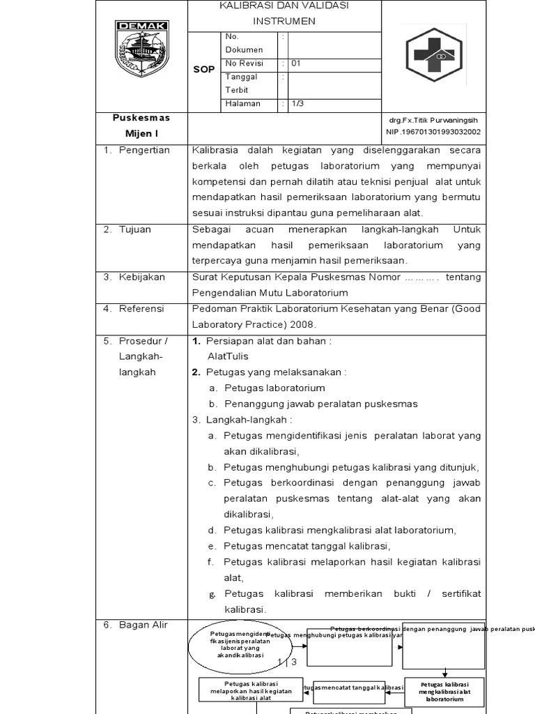SOP KALIBRASI INSTRUMEN Fix | PDF