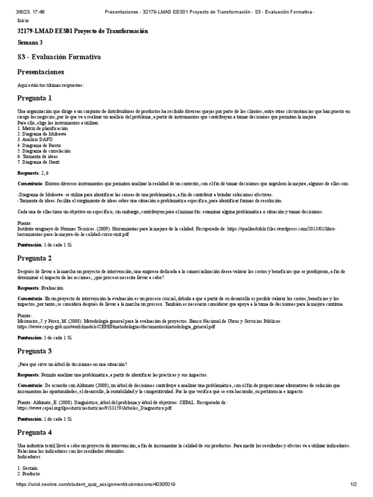 S3 - Evaluación Formativa | PDF
