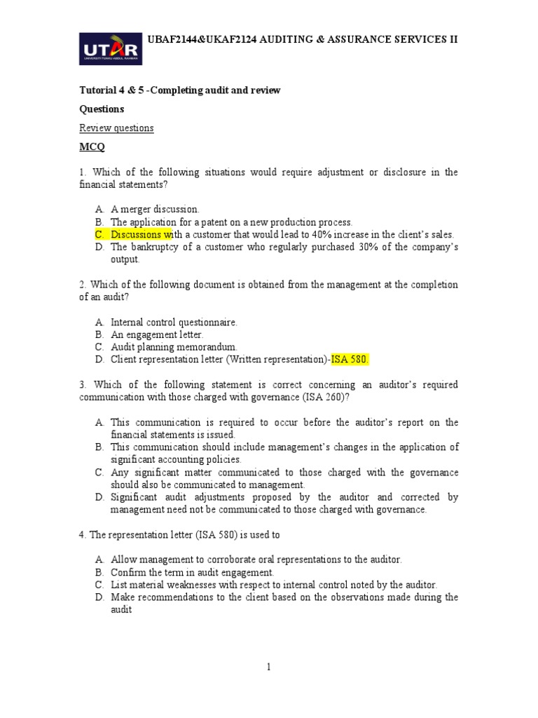 Audit Adjustments and Management Letters | PDF