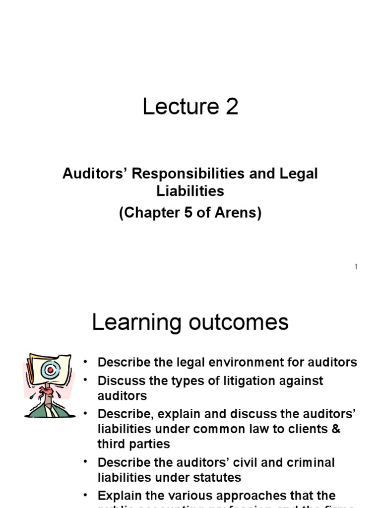 Auditors' Legal Liabilities Explained | PDF | Negligence | Audit