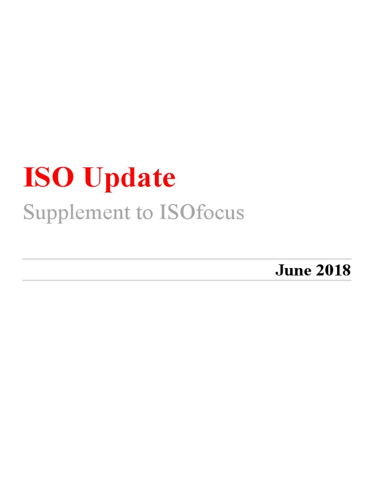 ISO Standards: June 2018 Update | PDF | Science & Mathematics | Computers