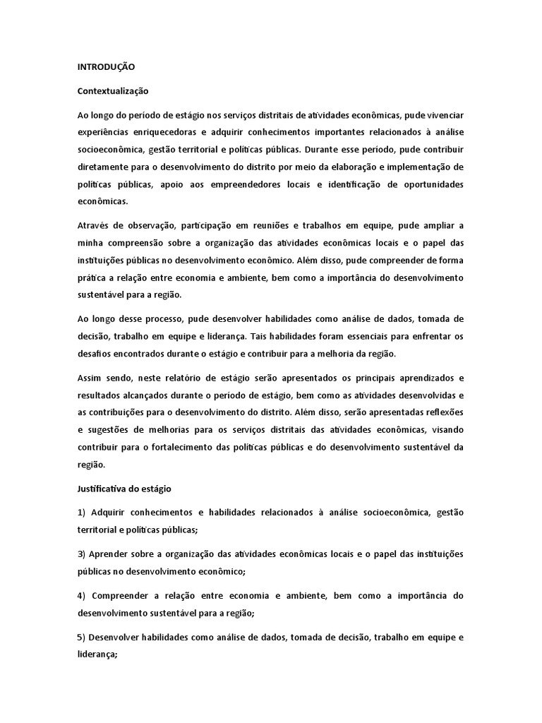 Relatório Do Estágio SDAE. | PDF | Agricultura | Fertilizante