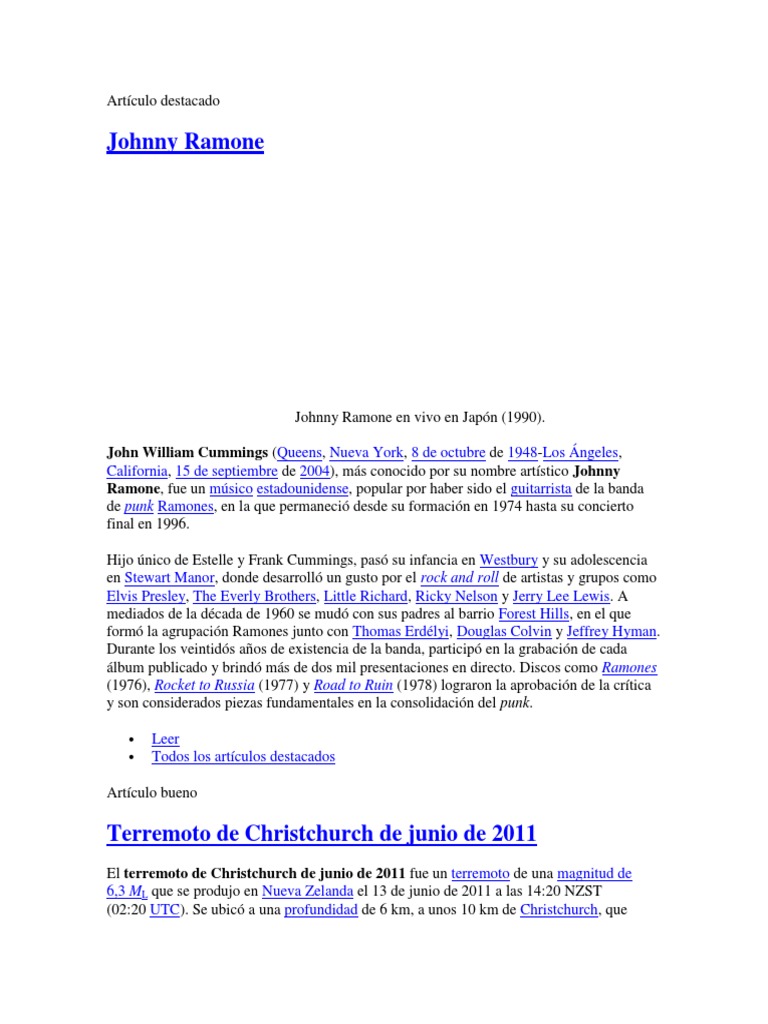 Johnny Ramone 1 | PDF