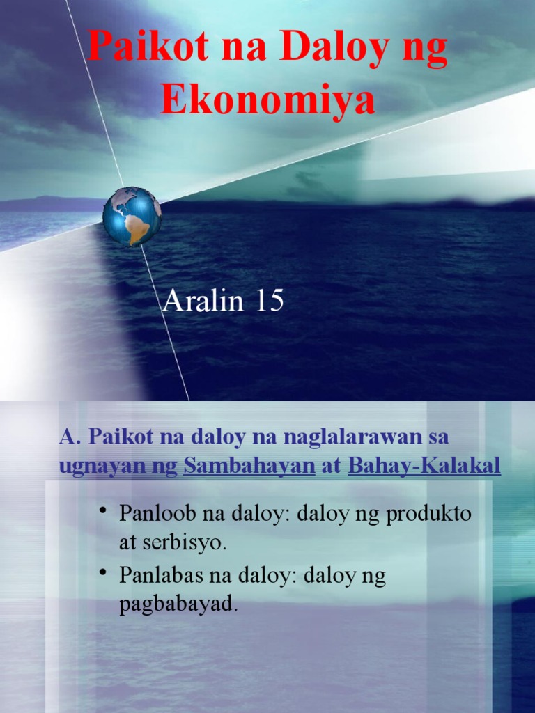 Paikot Na Daloy NG Ekonomiya | PDF
