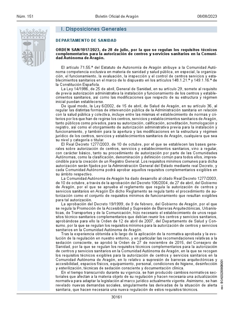 I. Disposiciones Generales | PDF