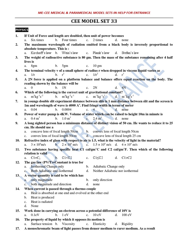 Cee Model Set 331 | PDF