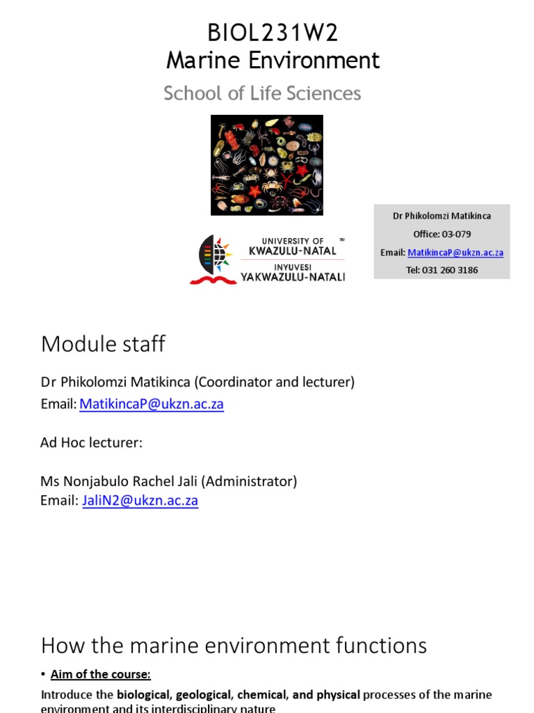 Lecture 1 - Introduction To BIOL231 | PDF