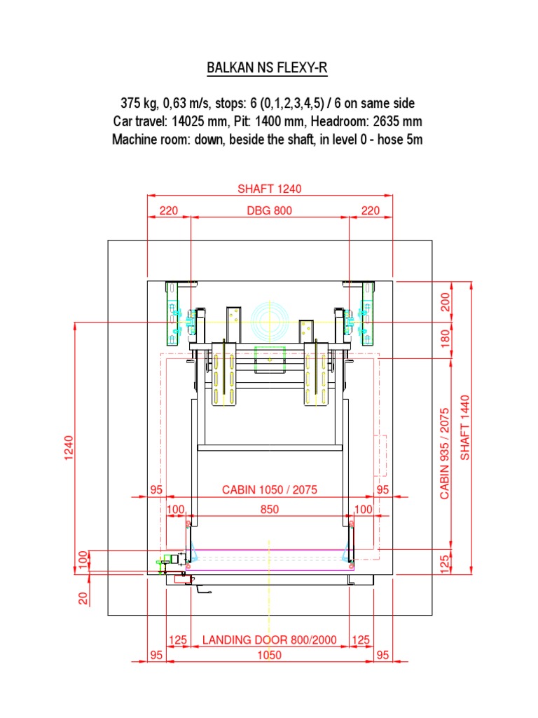 Elevator Specifications and Dimensions | PDF