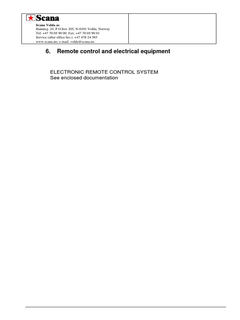 Scana Volda CPP Diagram | PDF | Power Supply | Marine Propulsion