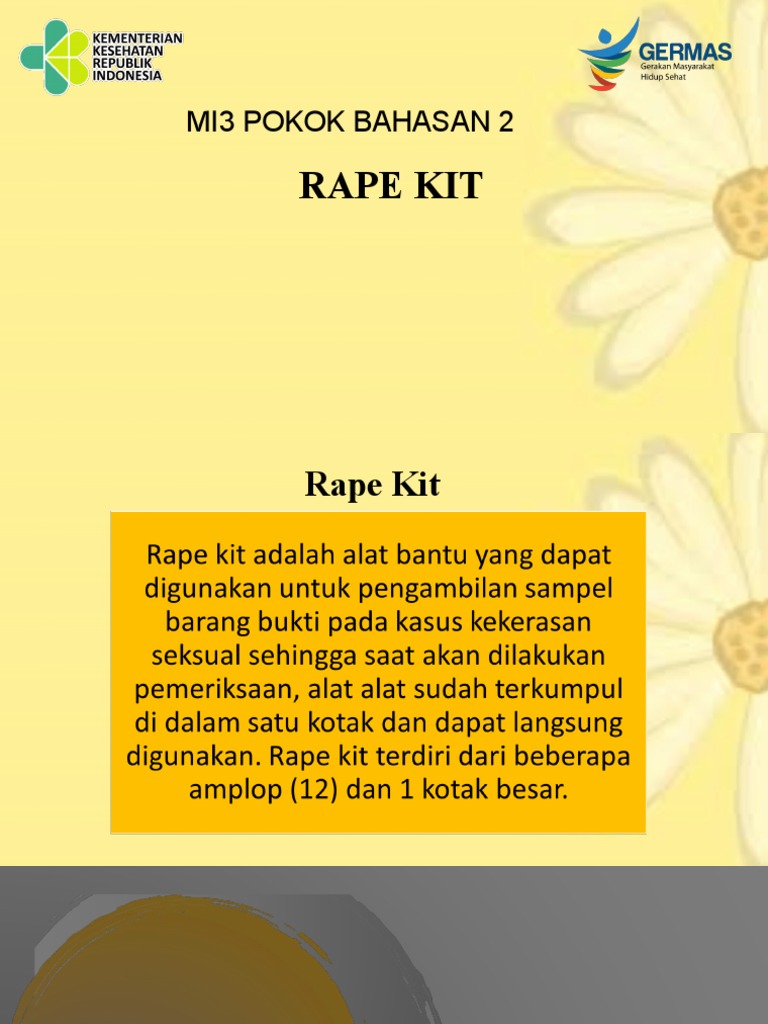 MI 3 Pokok Bahasan 2 Rape Kit-Dr Cholid | PDF