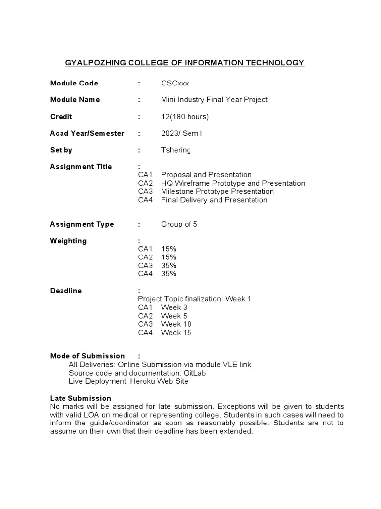 Project Brief Final Year | PDF | Prototype | Design