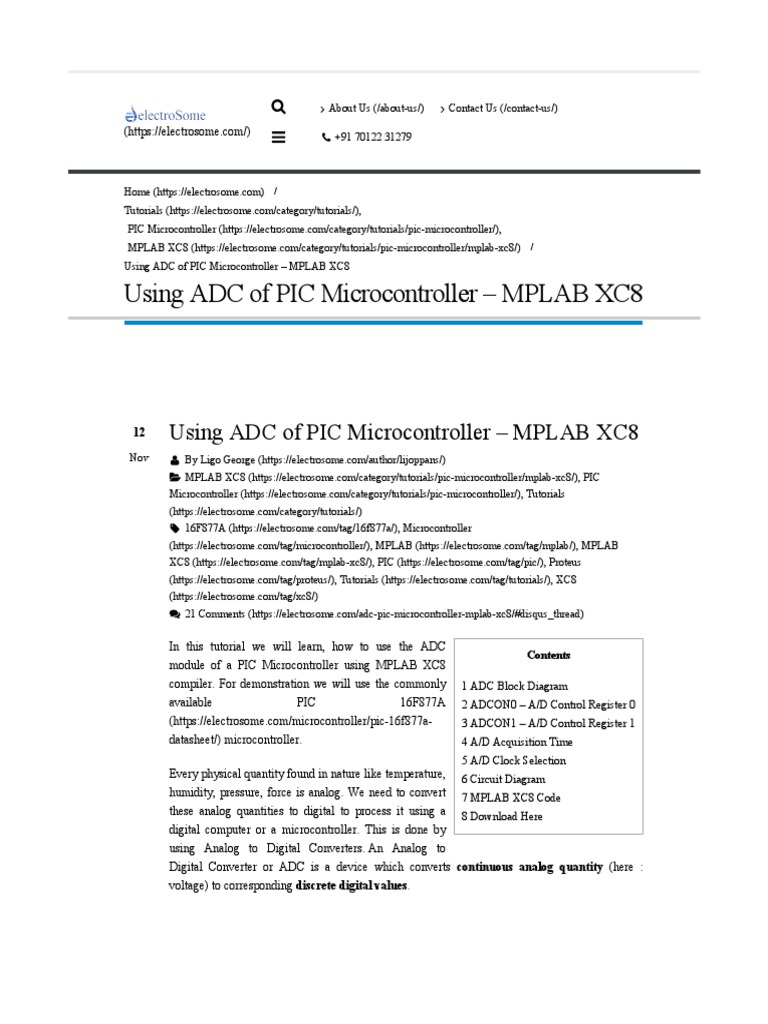 Use of Adc Module | PDF