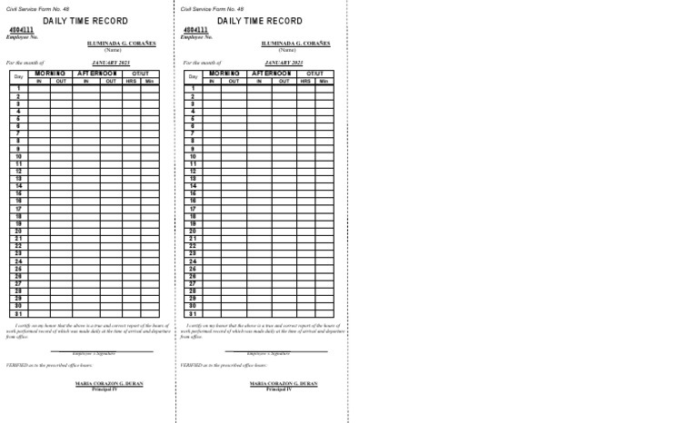 DTR 2023 Template | PDF