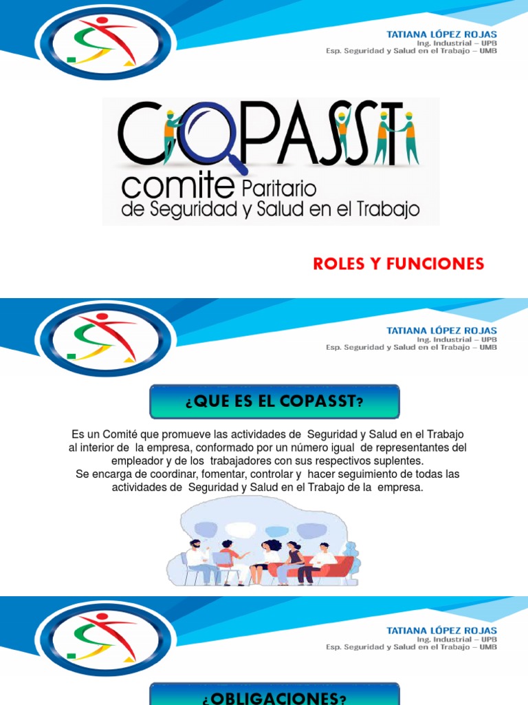 COPASST - Funciones | PDF | Seguridad y salud ocupacional | Administración de Seguridad y Salud ...