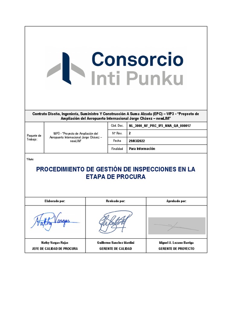 Nl_3000_nf_prc_ip3_nna_qa_000017 Rev.2 Procedimiento de Gestión de ...