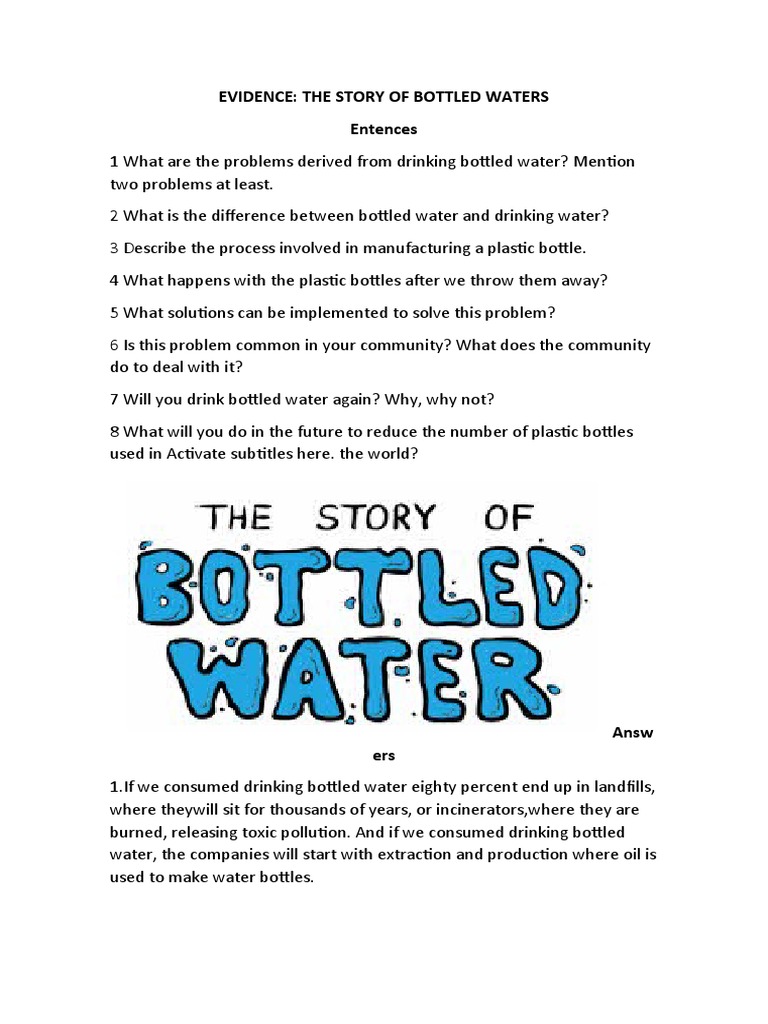 Evidence The Story of Bottled Waters | PDF | Wellness | Lifestyle