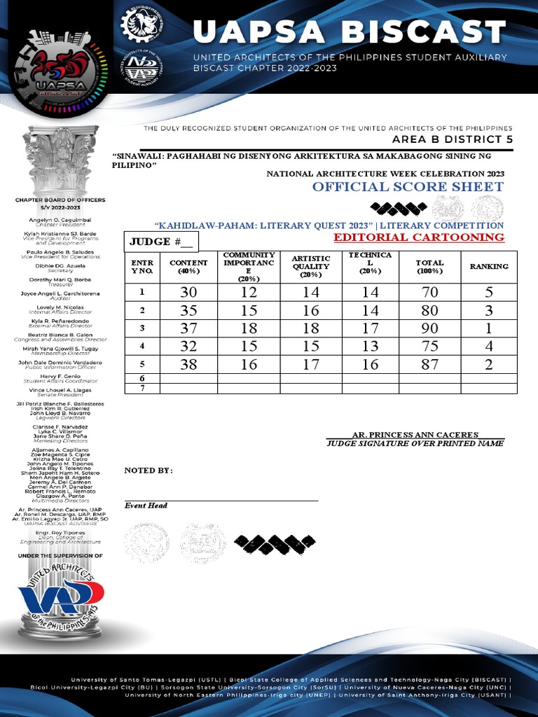 EDITORIAL-CARTOONING-SCORE-SHEET | PDF