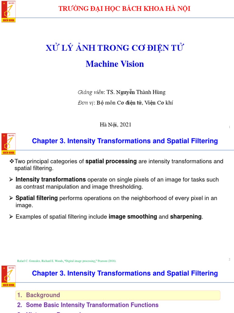 Chapter 3. Intensity Transformations and Spatial Filtering | PDF