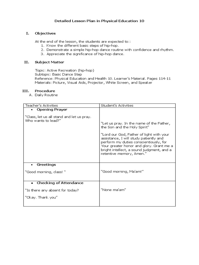 Lesson Plan Educ 13.2 | PDF