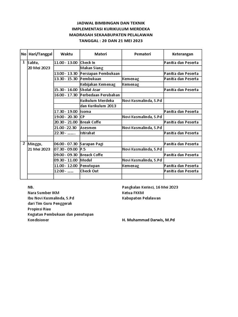 Jadwal IKM Dan Pustaka Digital | PDF