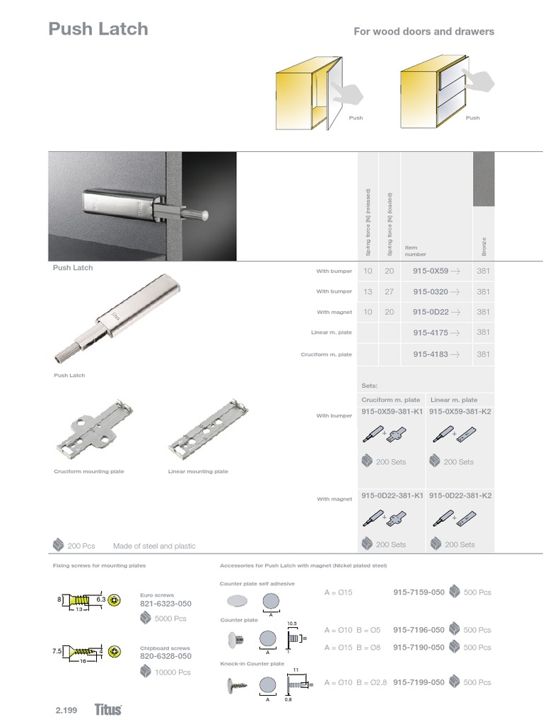 Titus-Push-Latch-catalogue-pages-EN | PDF | Tools | Equipment