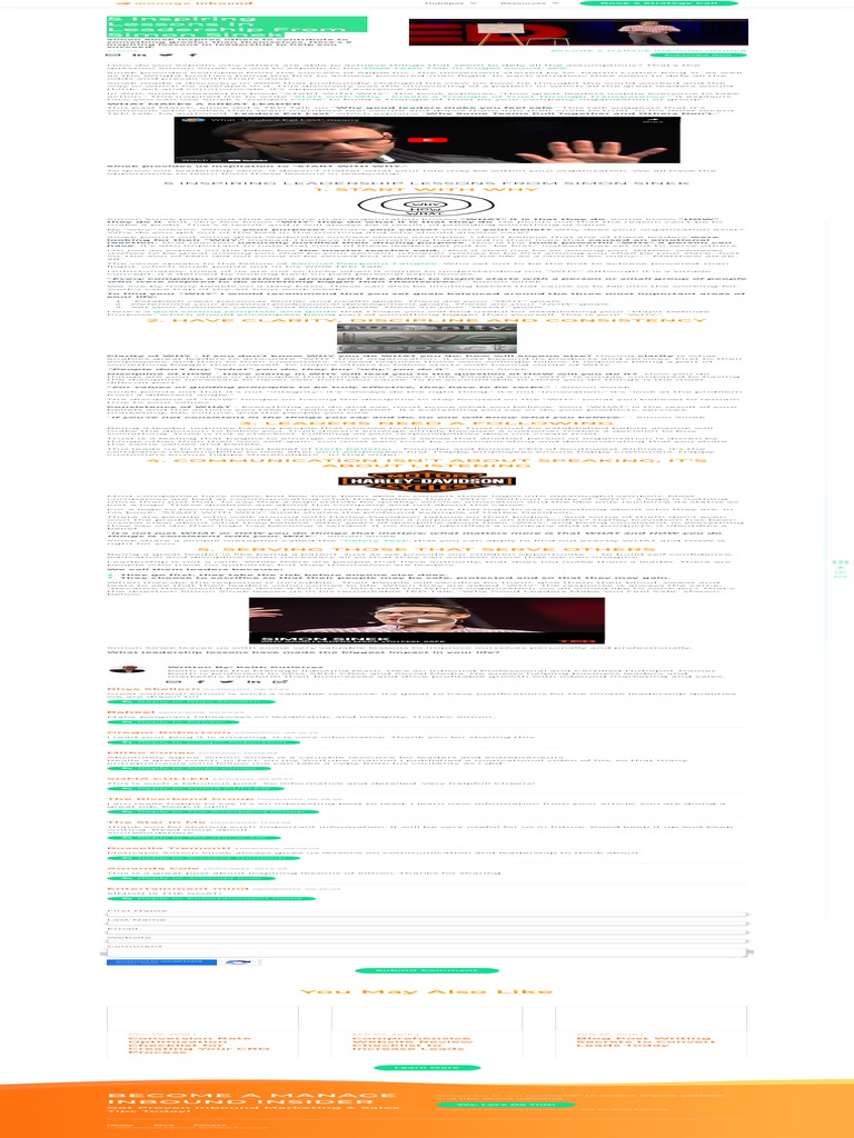 5 Inspiring Lessons In Leadership From Simon Sinek Pdf Disciplines