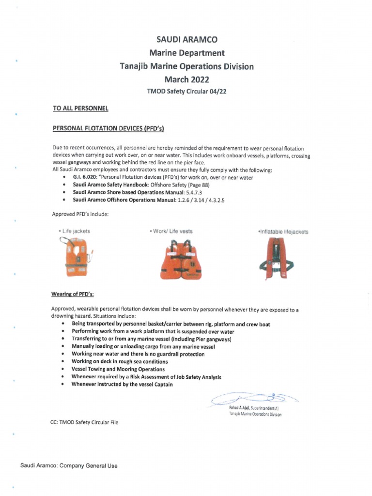 Personal Flotation Devices | PDF