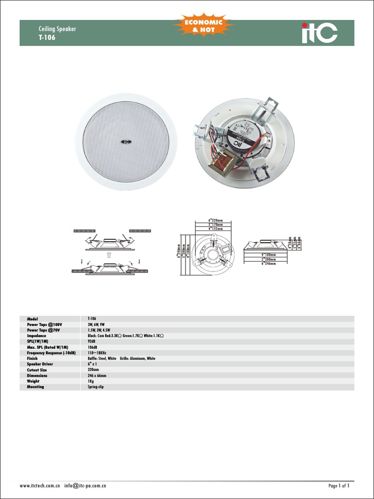 Ceiling Speaker | PDF