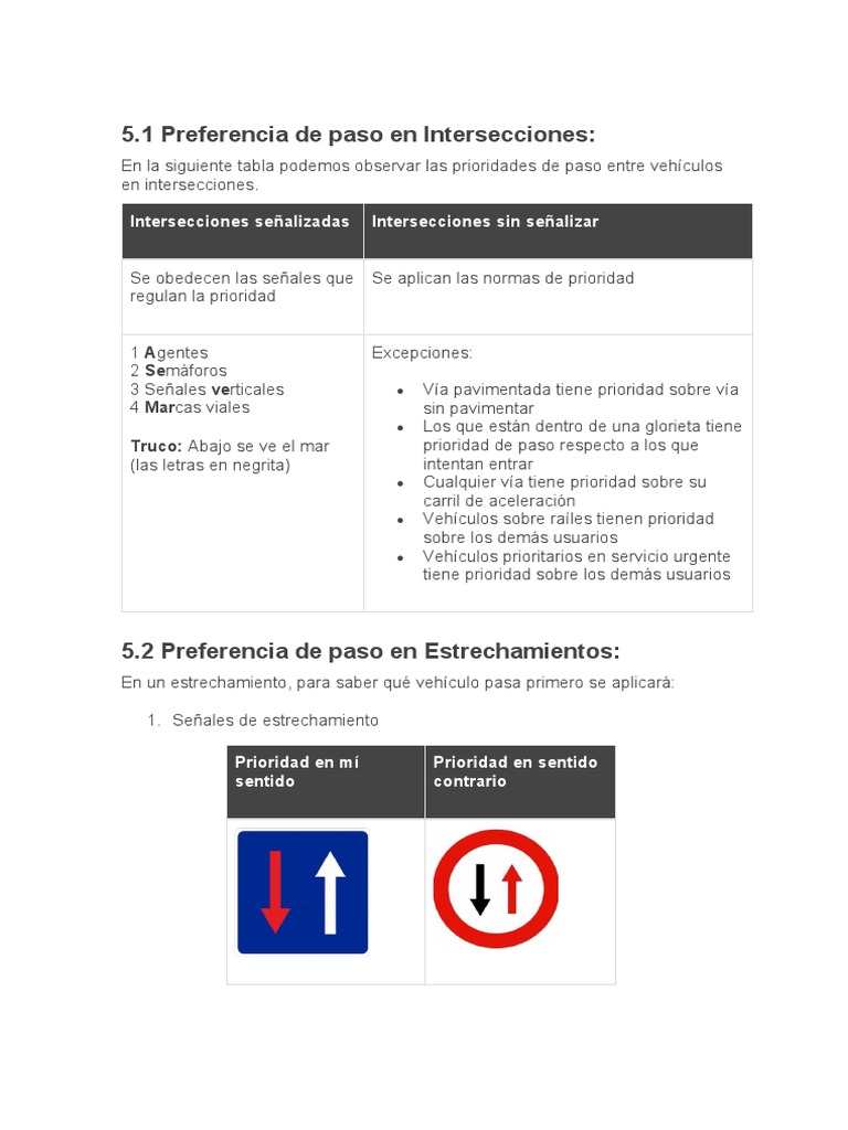 Tema 5 Permiso B | PDF | Calle | Vehículos
