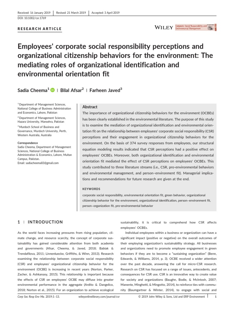 Cheema, S., Afsar, B., & Javed, F. (2019) | PDF